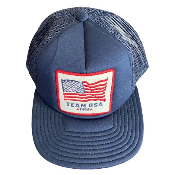 Accessories | Team Usa Olympics 216 American Flag Mesh Snapback Trucker ...